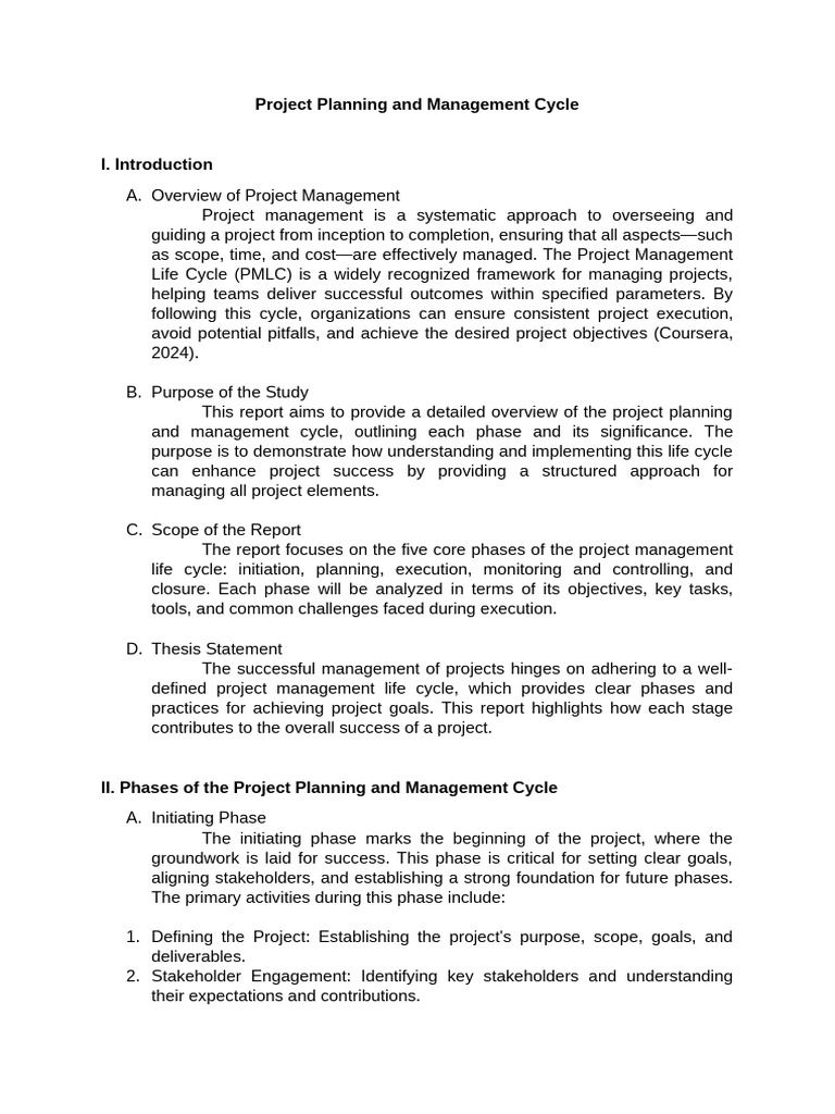 Project Management Life Cycle Overview | PDF | Project Management | Software Development Process