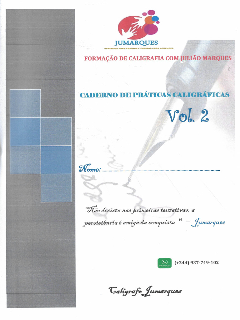 Caderno de Práticas Caligráficas Vol. 2 055506 | PDF