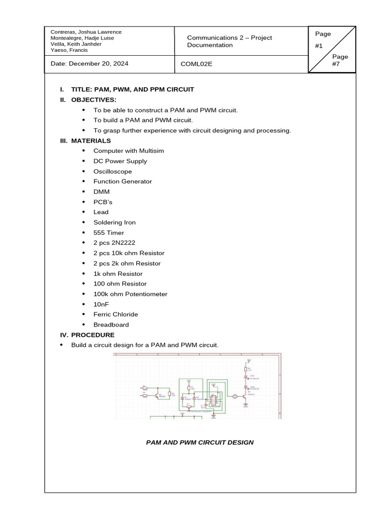 COML02E_Project Documentation_Contreras-Montealegre-Velila-Yaeso_ECE401 | PDF | Printed Circuit ...
