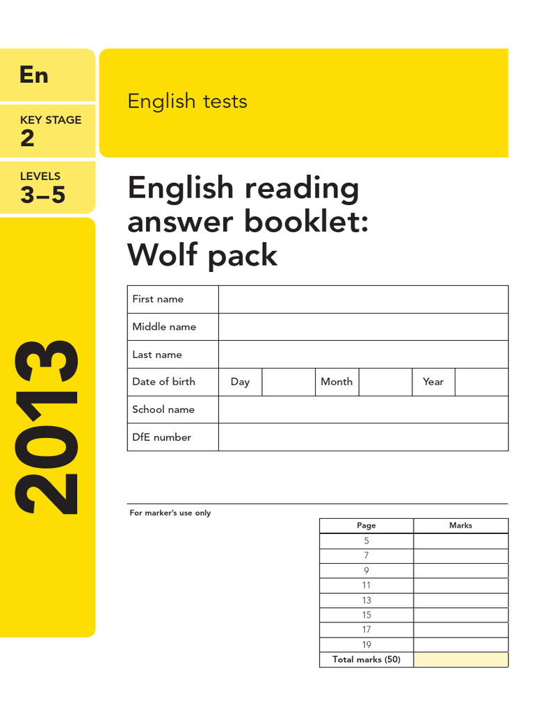 KS2 English Reading Test | PDF | Shere Khan | The Jungle Book