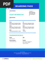 American Airlines Boarding Pass Template | PDF