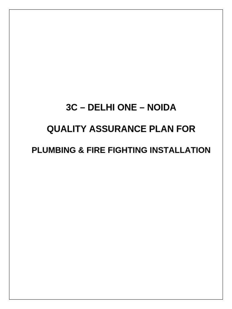Qap of Delhi One Dt..18.05.16 | PDF | Quality Assurance | Pipe (Fluid ...