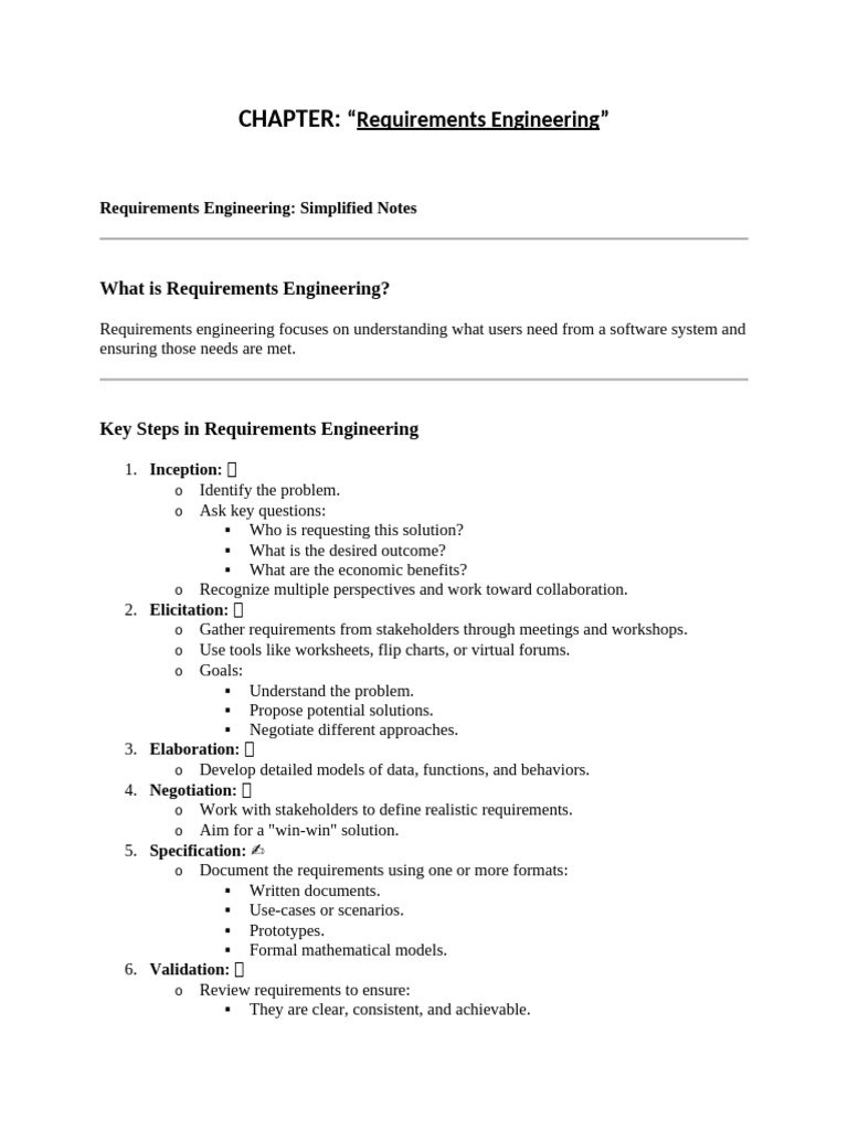 CHAPTER - Requirement Engineering | PDF | Use Case | Computing