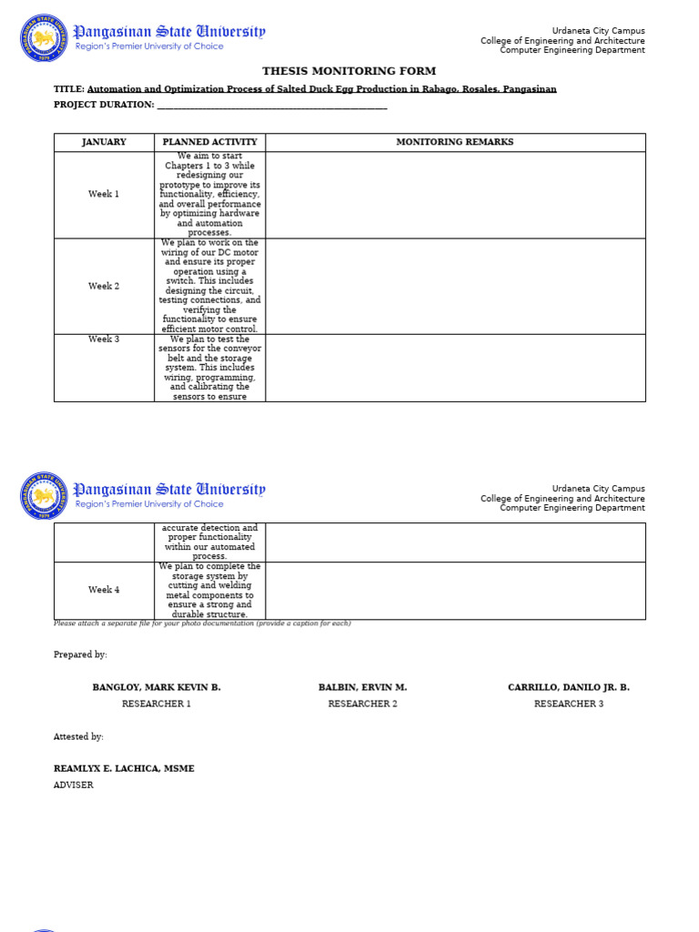 06 - Thesis Monitoring Form. 2 | PDF | Manufactured Goods | Computer ...