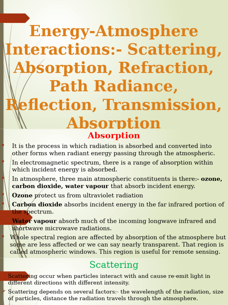 Remote Sensing Presentation | PDF | Reflection (Physics) | Electromagnetic Radiation