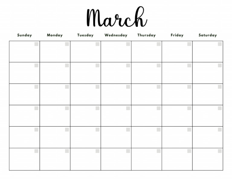 March Calendar | PDF