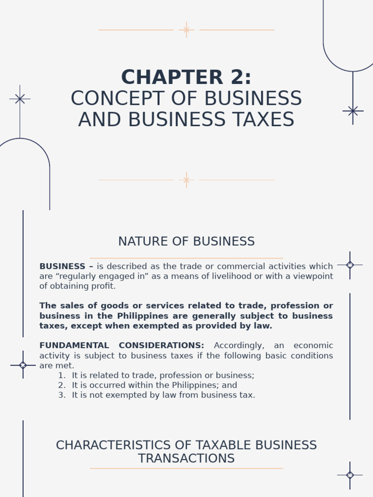 02 - Business and Transfer Tax - Chapter 2 | PDF | Taxes | Corporate Tax
