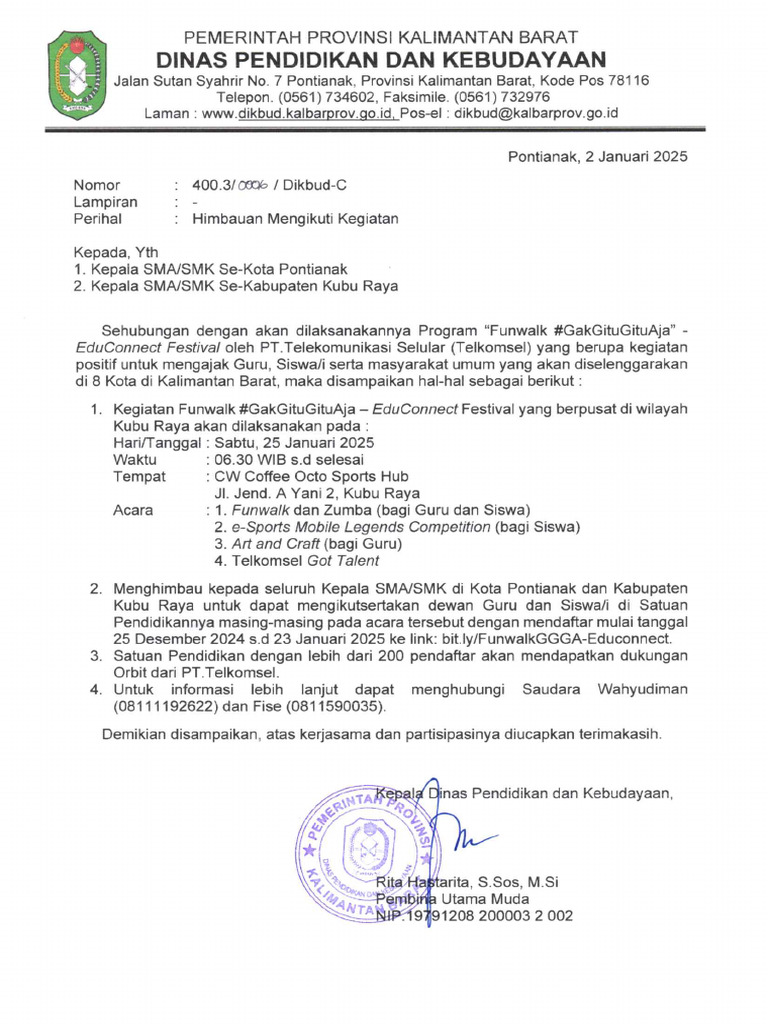 Surat Himbauan Mengikuti Kegiatan 2512025 | PDF