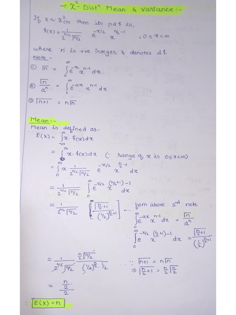 Chi Square Distribution | PDF