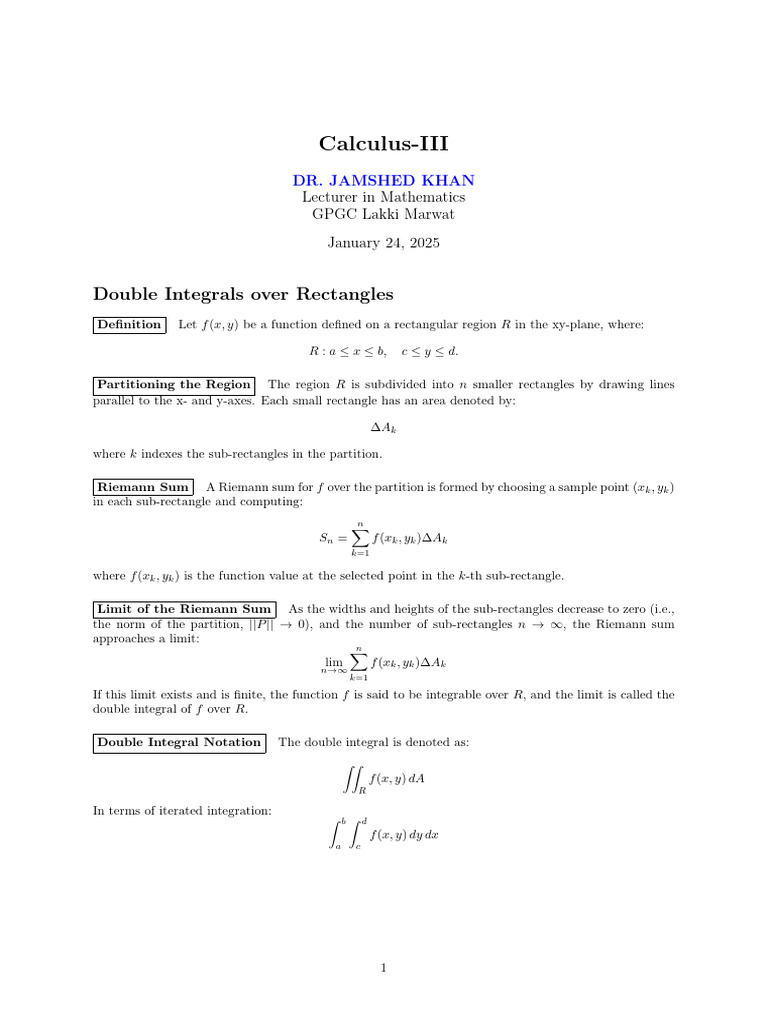 Double Integration and Onward-1 | PDF | Integral | Geometry