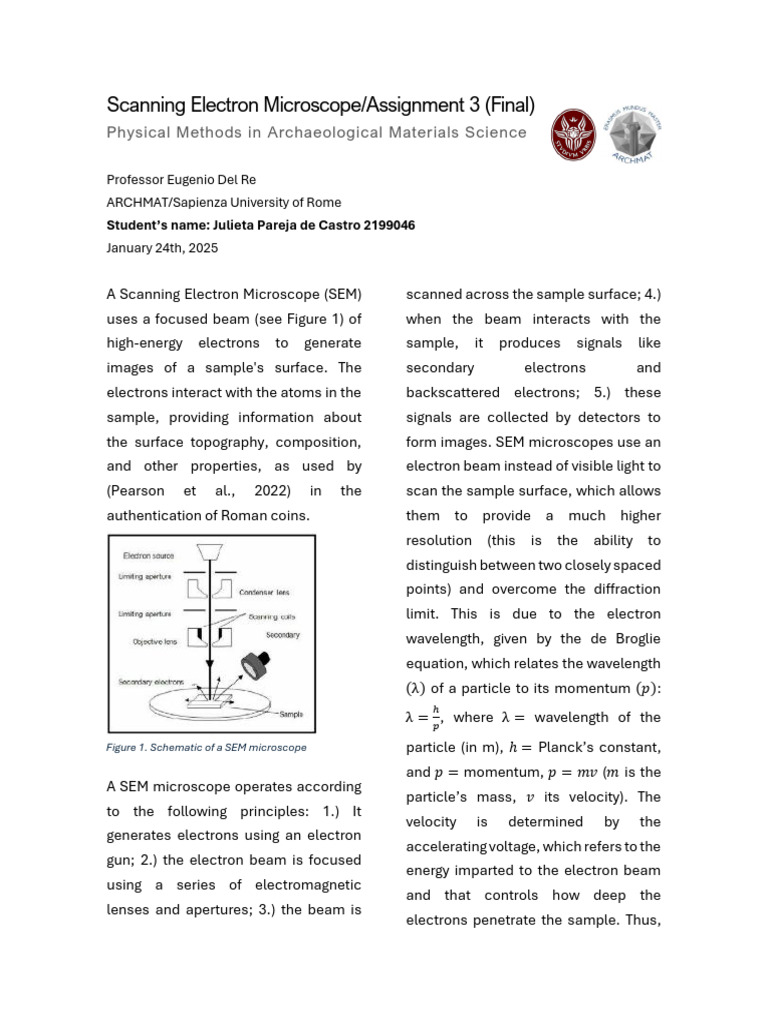 Assignment 3FINAL-Physical methods | PDF | Scanning Electron Microscope ...