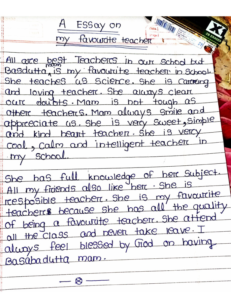 A Essay On My Favourite Teacher. | PDF