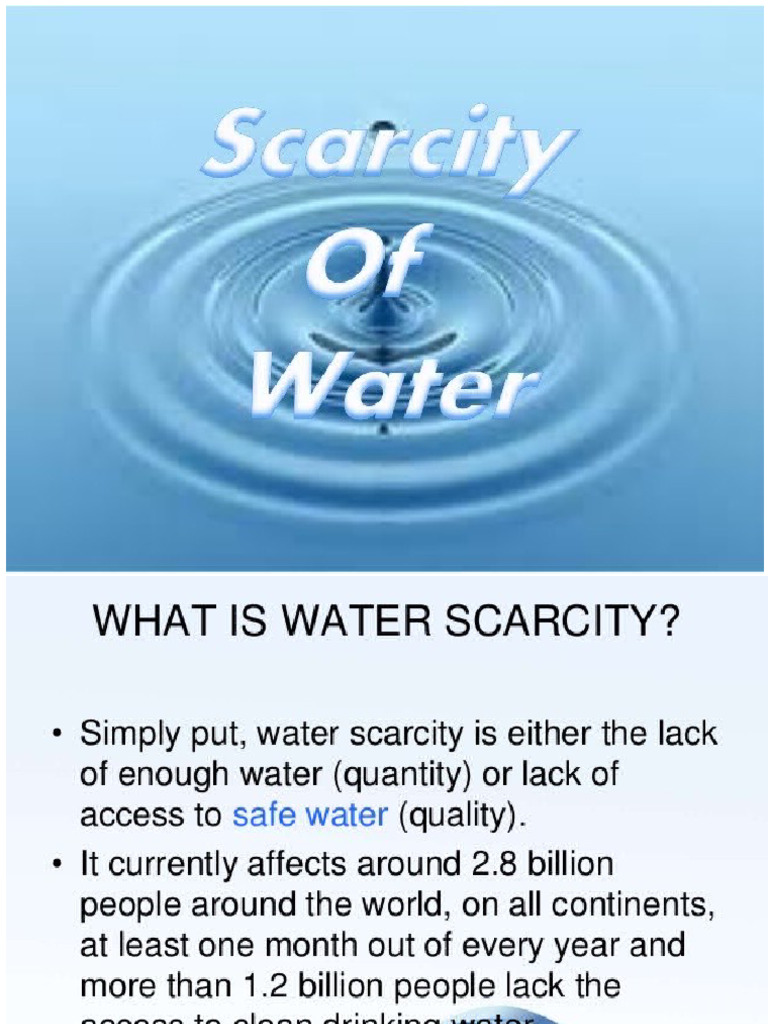 Water Scarcity | PDF
