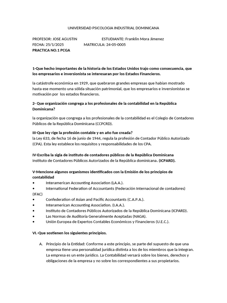 Tarea No.2 Pcga | PDF | normas internacionales de INFORMACION FINANCIERA | Contabilidad