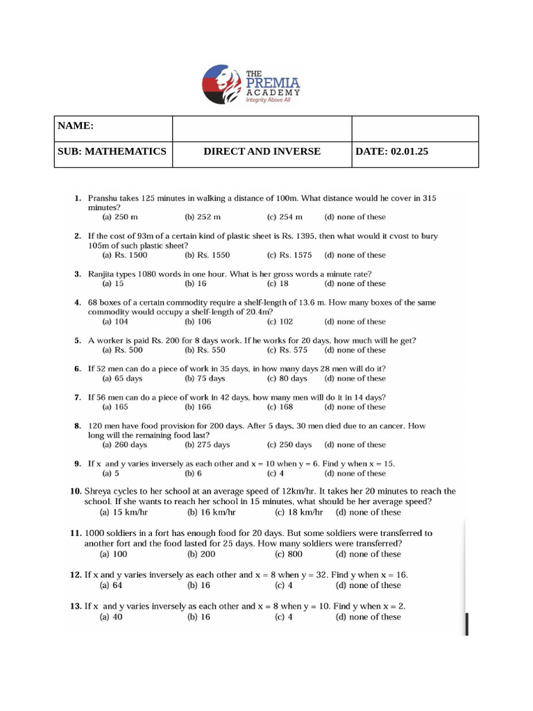 Direct&Inverse | PDF