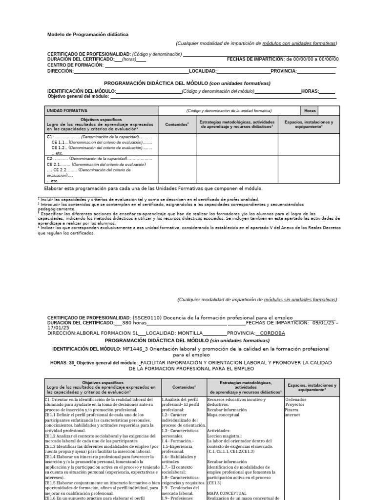 Modelo_de_programacion_didactica (2) JOAQUIN SERRANO RUBIO | PDF | Plan de estudios | Educación ...