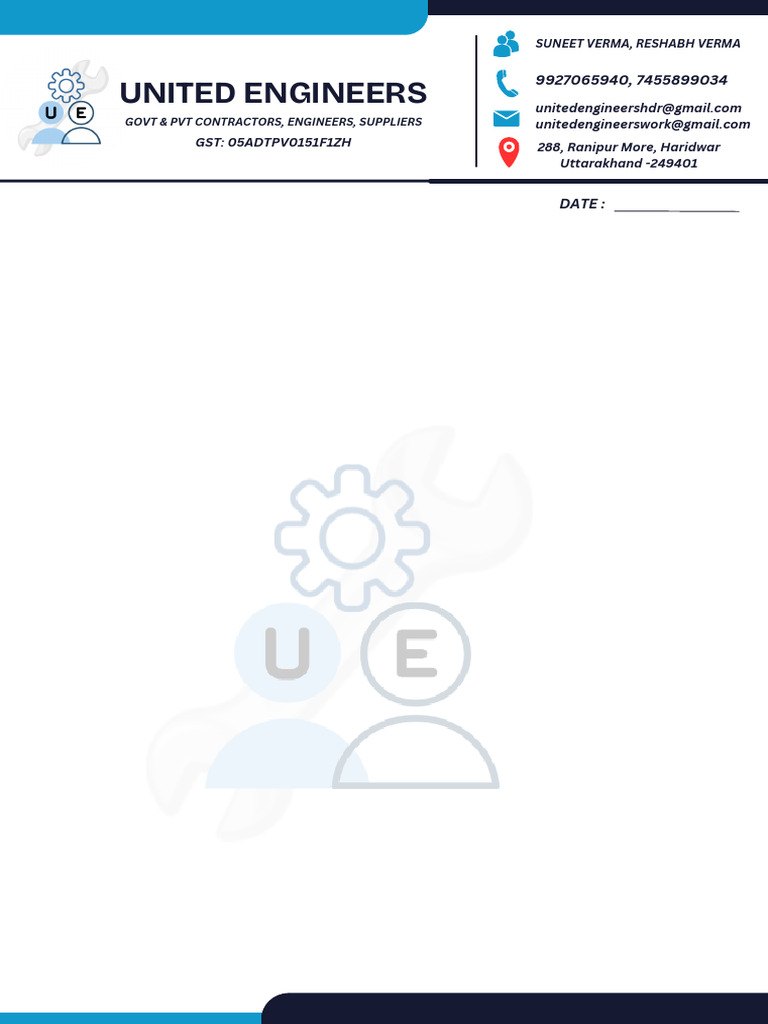 Final United Engineers New Letter Head | PDF