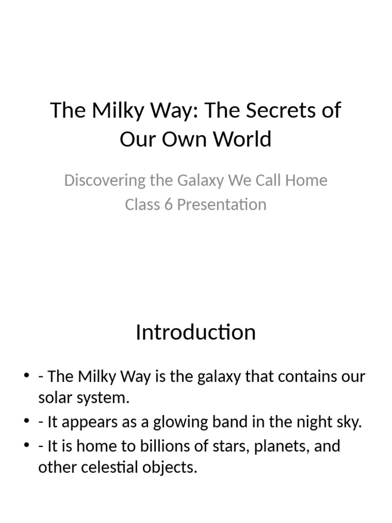 Secrets of the Milky Way Galaxy | PDF