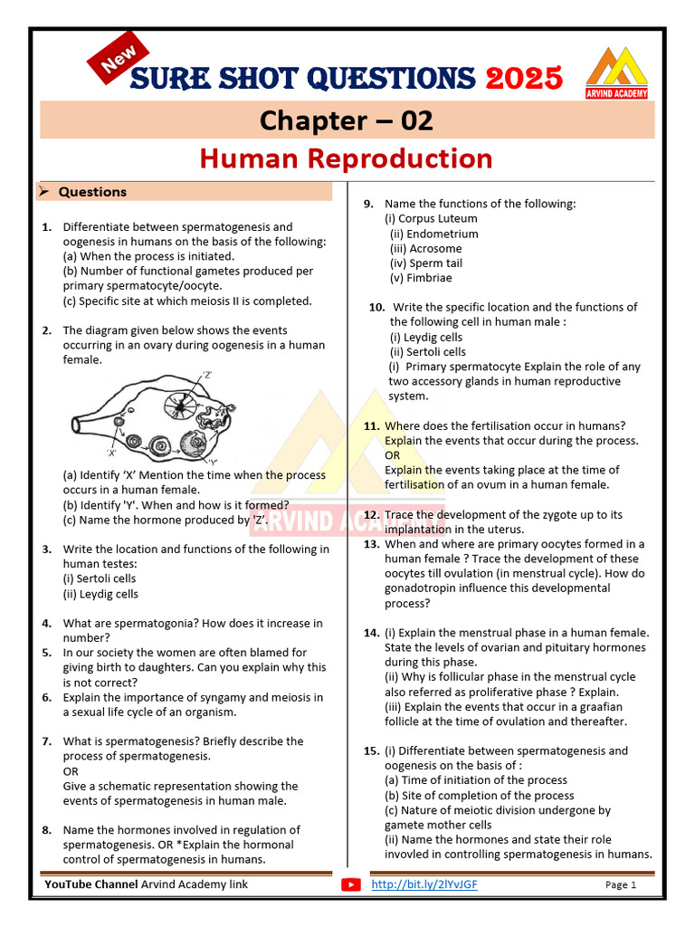 Question Chap 2 Human Reproduction_50162806_2025_01_30_22_19 | PDF ...