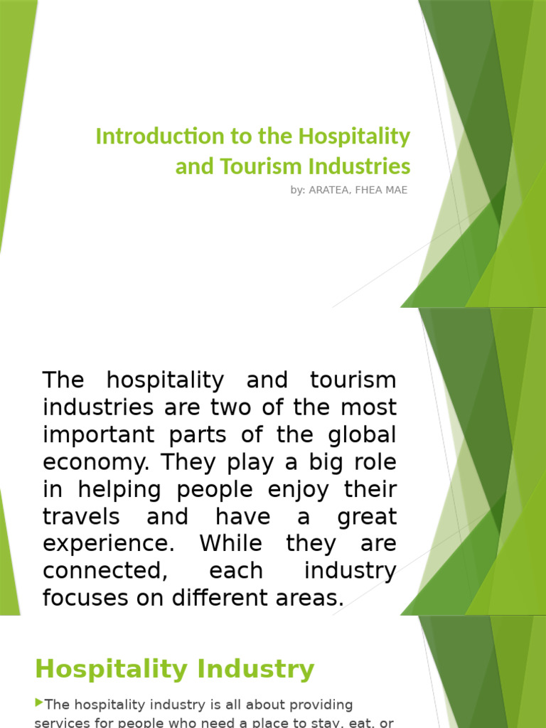 Overview of Hospitality and Tourism Industries | PDF