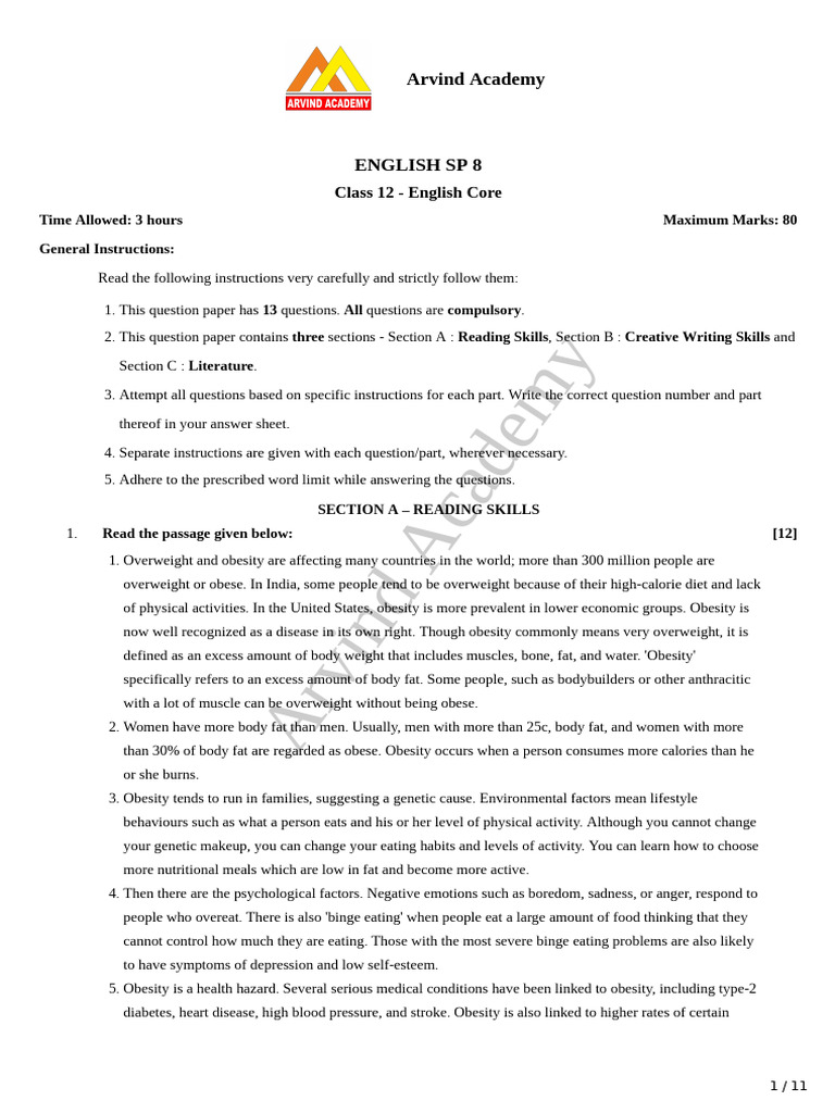 Question English SP 8 - 49585359 - 2025 - 01 - 22 - 19 - 54 | PDF ...