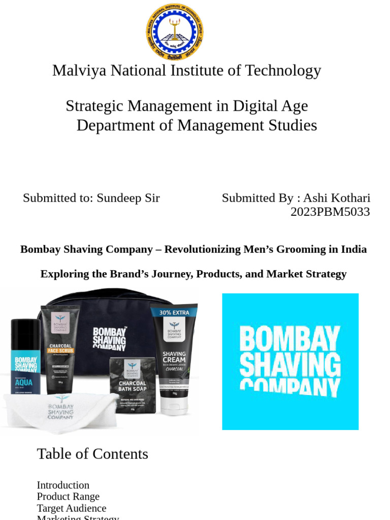 Bombay Shaving Company: Market Strategy Insights | PDF | Pricing | Shaving