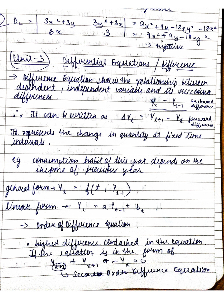 First Order Difference Equation | PDF