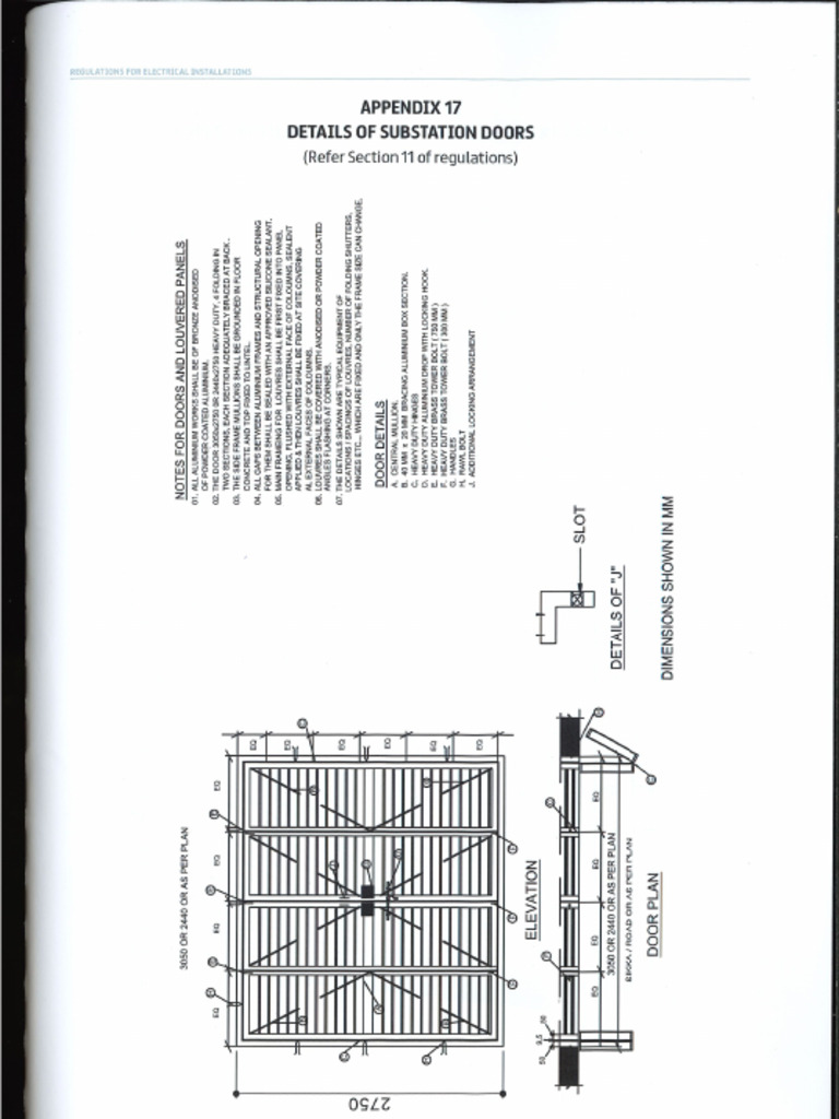 Substation Door Requirements by Dewa | PDF