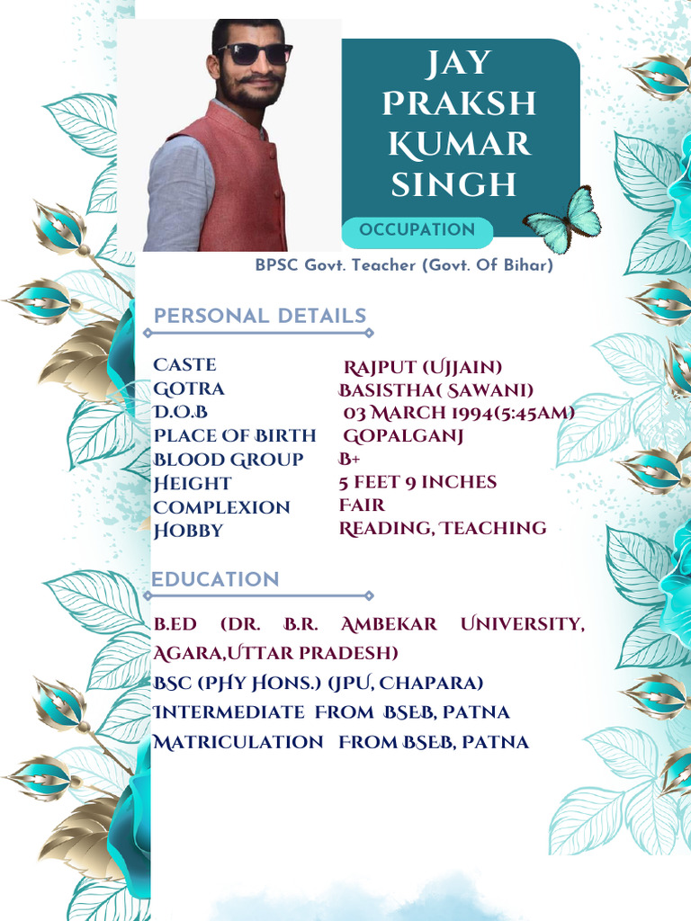 Jay Prakash Kumar Singh Profile | PDF