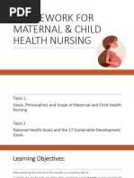 Maternal and Child Health Nursing Overview | PDF | Nursing | Pregnancy