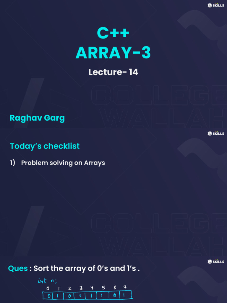 Array 3 Annotated | PDF | Computer Data | Algorithms