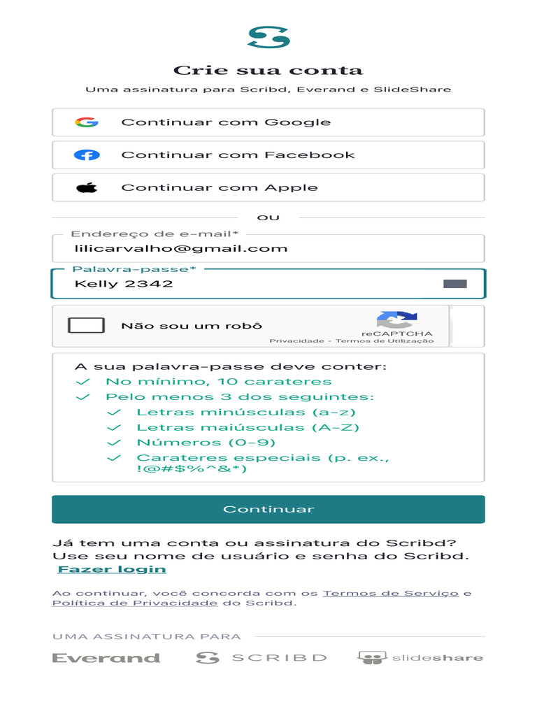 Registar-se Scribd | PDF