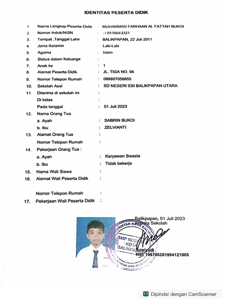 Data Gabungan Farhan Oke 2024 | PDF