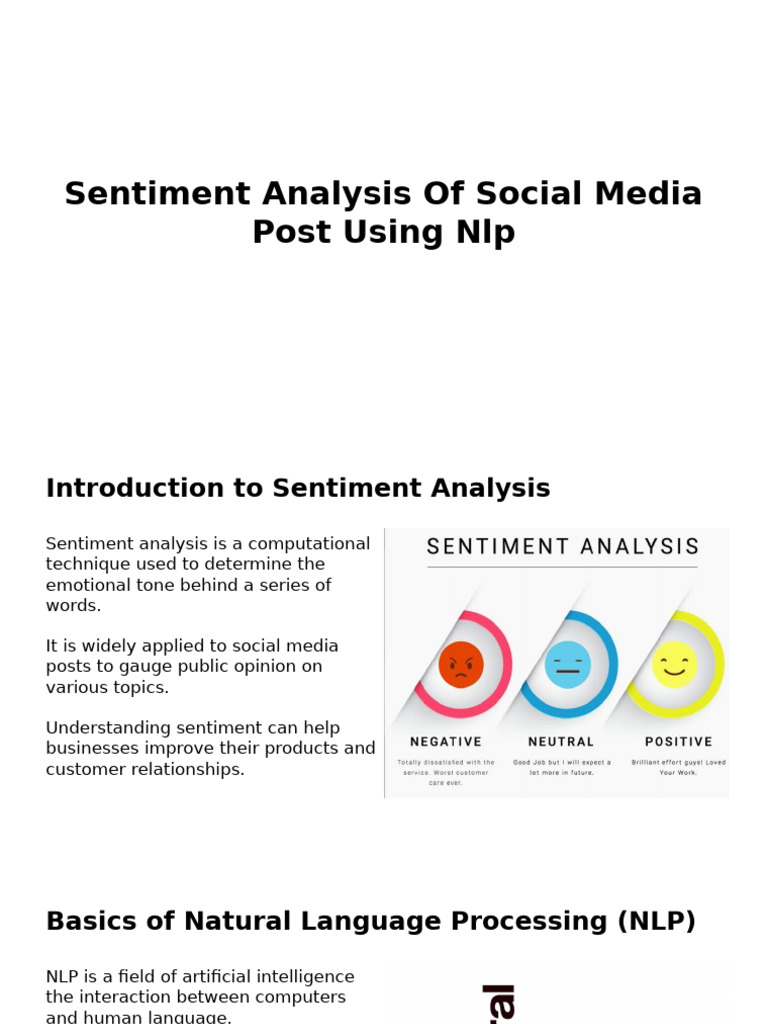 Sentiment Analysis of Social Media Post Using NLP | PDF | Machine ...