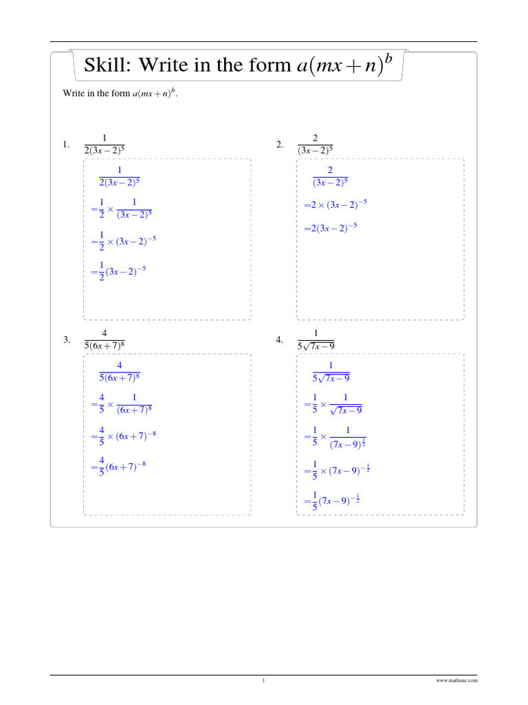 Skill 10 Algebra Index 03 QP | PDF