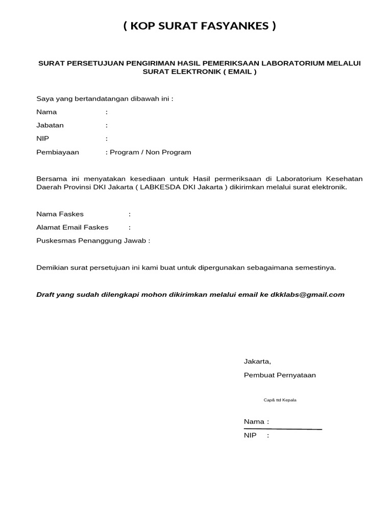 Form Persetujuan Program TSH Neonatus | PDF