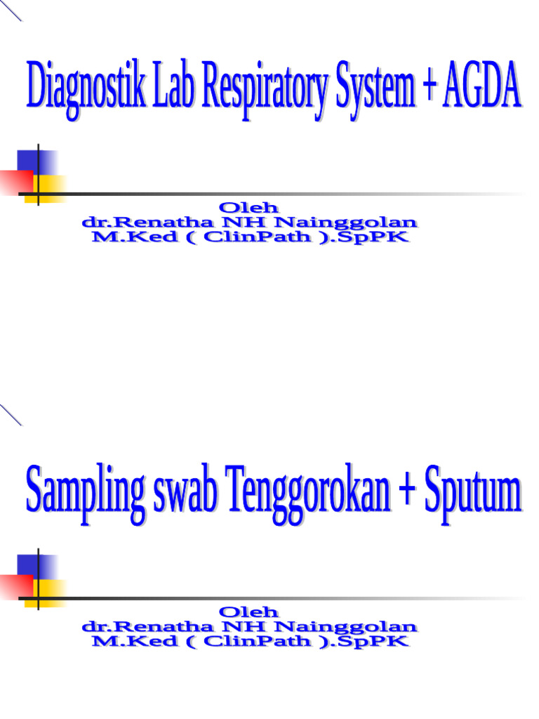 Sampling Swab Dan AGDA | PDF