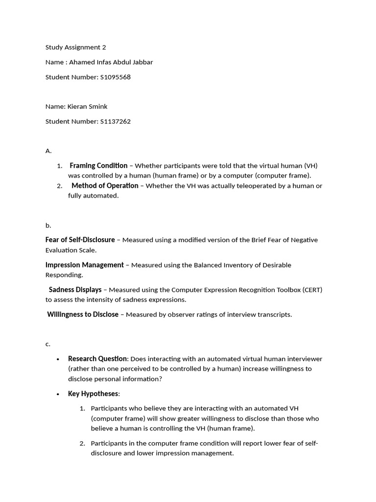 Study Assignment 2 | PDF | Memory | Sleep