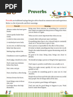 100 Proverbs and Meanings | PDF