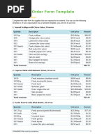 Kitchen Prep Sheet | PDF