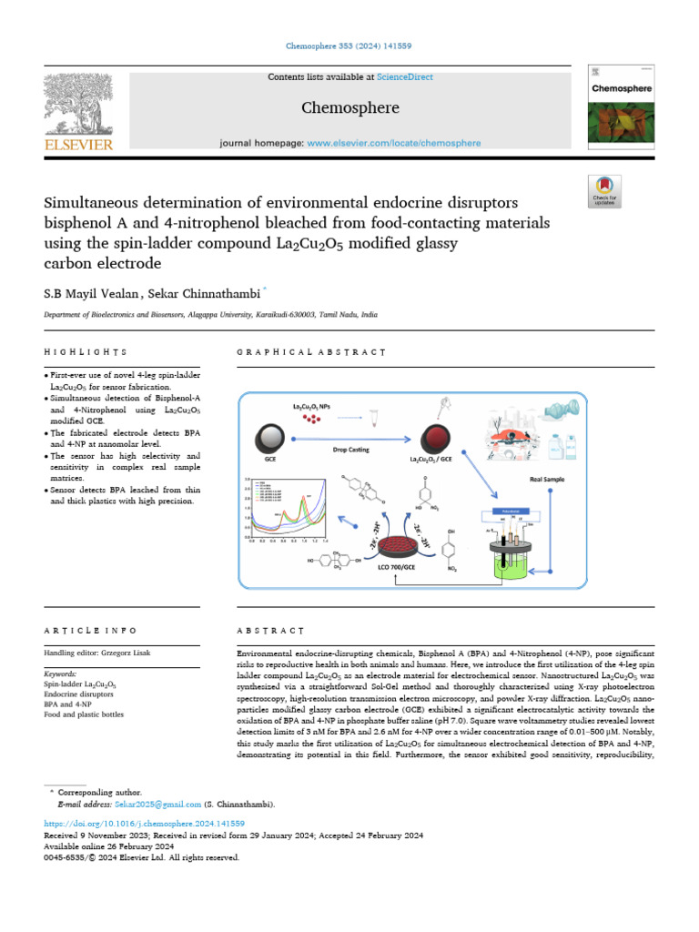Simultaneous Determination of Environmental Endocrine Disruptors | PDF ...