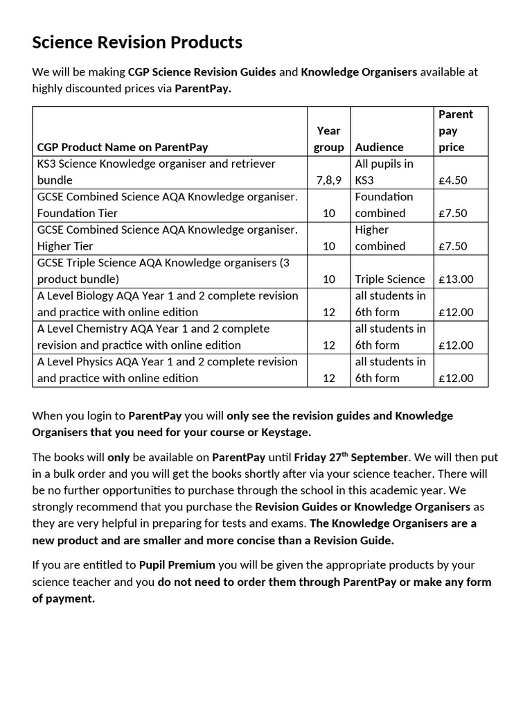 Science Revision guides - Copy (1) | PDF