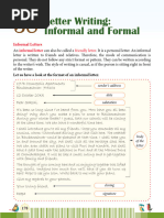Formal Letter Sample Grade 5 | PDF