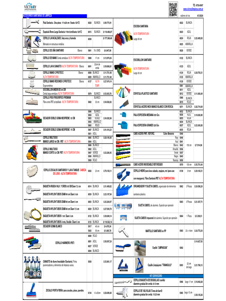 40 - Herramientas Sanitarias de Limpieza - 04 MAR 24 | PDF | Visión | Arco iris