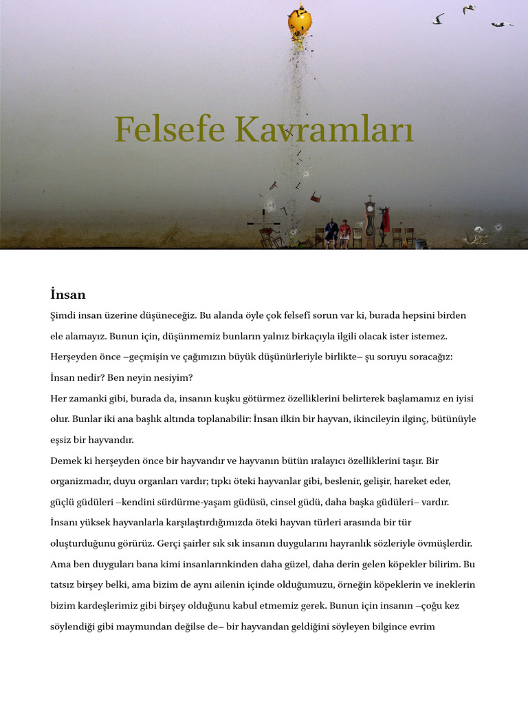 Felsefe Kavramlari Haftalik Not 7 | PDF