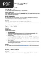 Reading Activity - News Broadcast Script Sample For Students | PDF ...