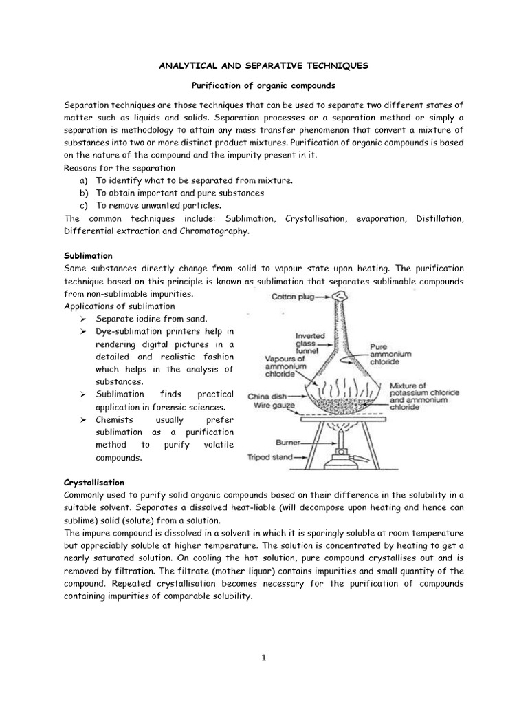 Analytical and Separative Techniques | PDF | Distillation | Chromatography