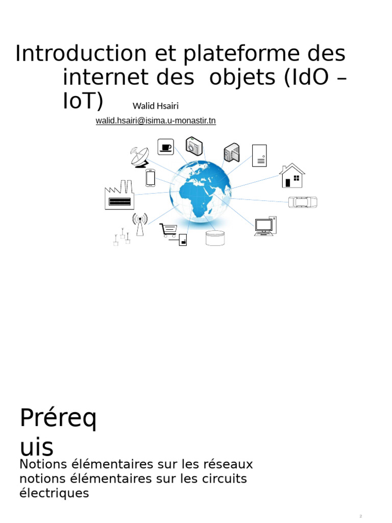 Introduction à l'IoT et ses Applications | PDF | Internet des objets | Capteur