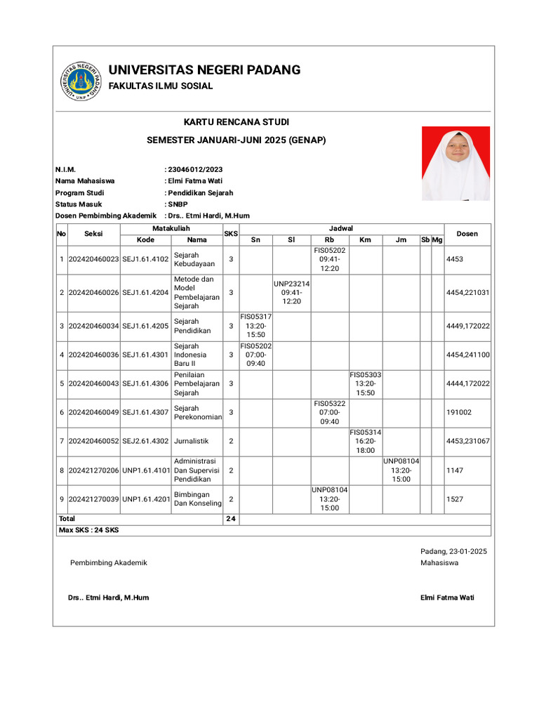 Cetak Kartu Rencana Studi (1) | PDF