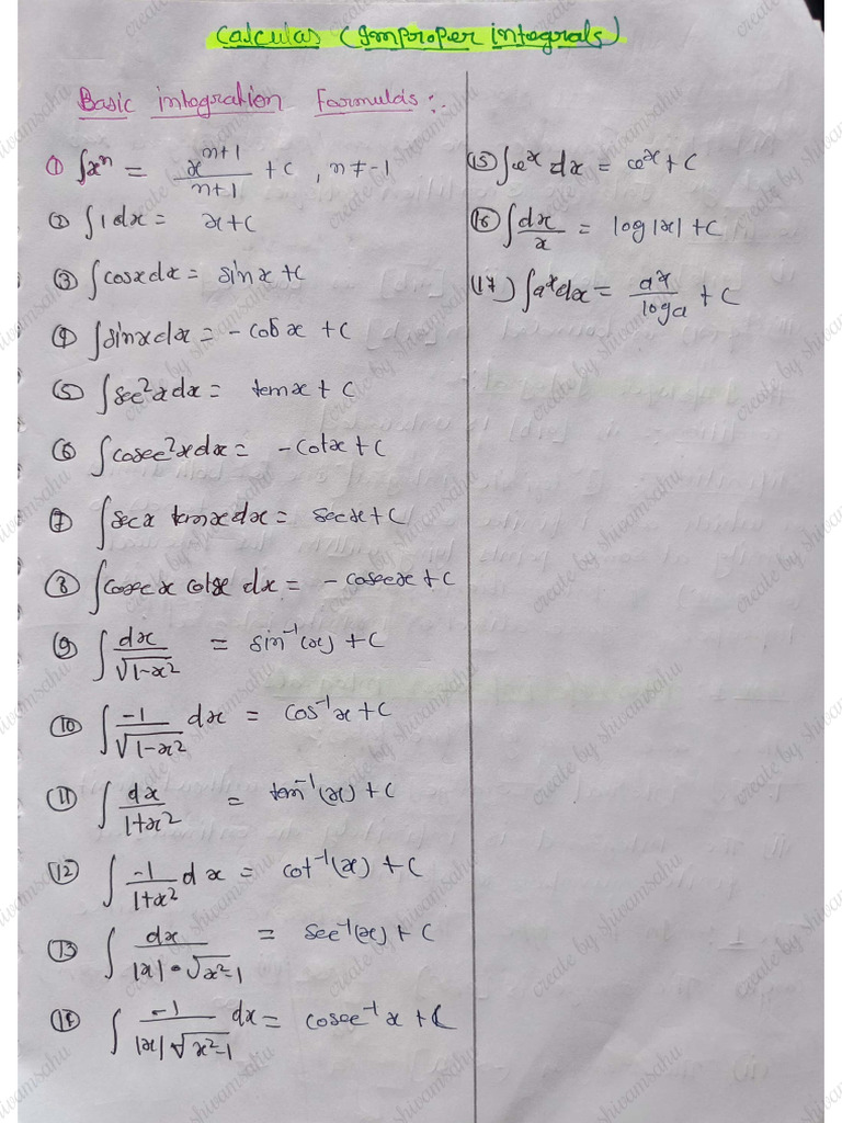 improper integration and beta,gamma function details notes with ...
